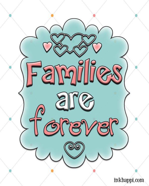 Family & Love. Free printables and great framed gift idea! - inkhappi