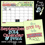 September 2014 Calendar ...Its a good day to be Awesome! - inkhappi