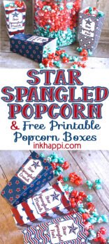 A Sweet Popcorn Recipe & Patriotic Printable Popcorn Boxes - inkhappi