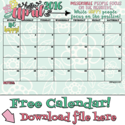 April 2016 Calendar (free printables) - inkhappi