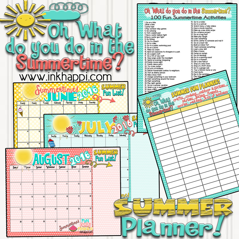 Summer Planning Calendars And Ideas Inkhappi