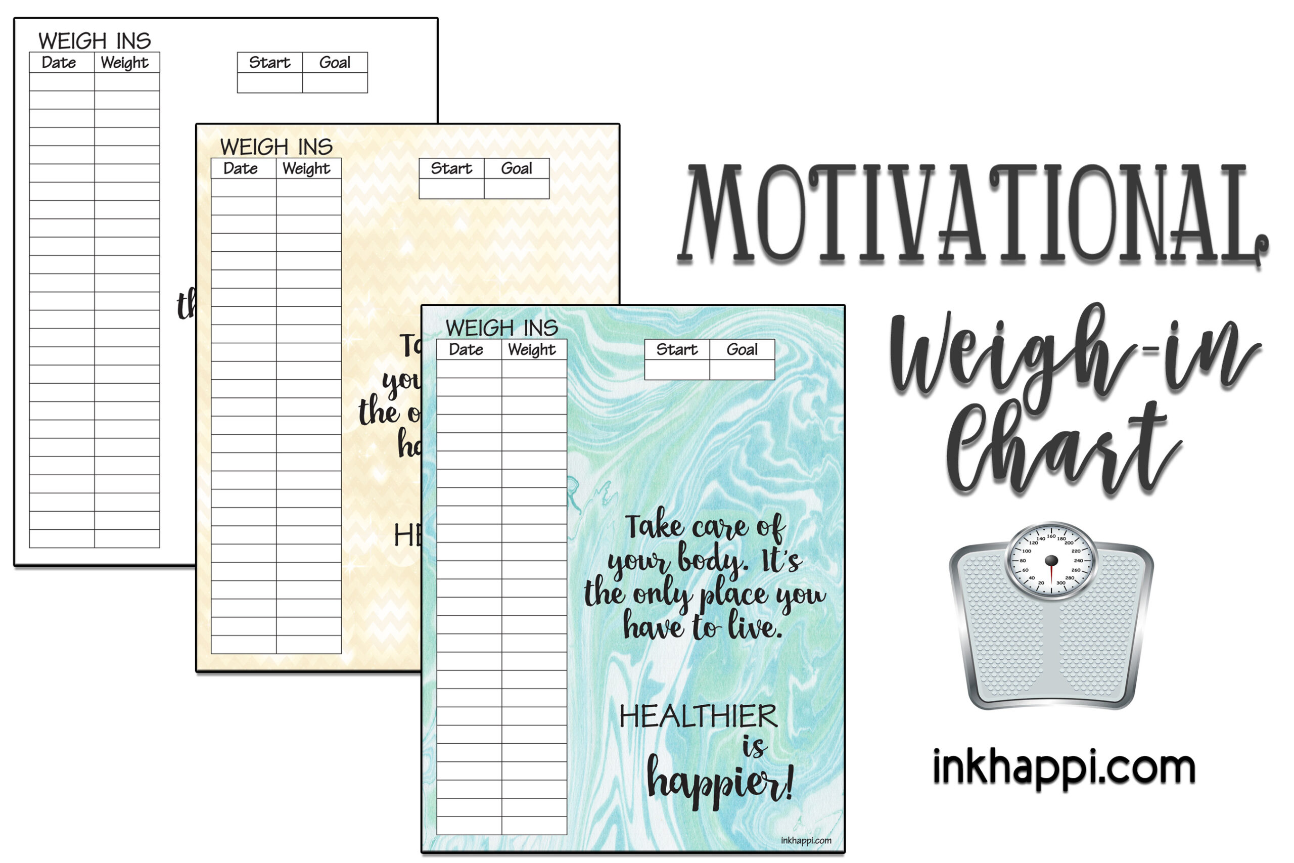 Weight Tracking Chart Should You Or Shouldn t You Inkhappi