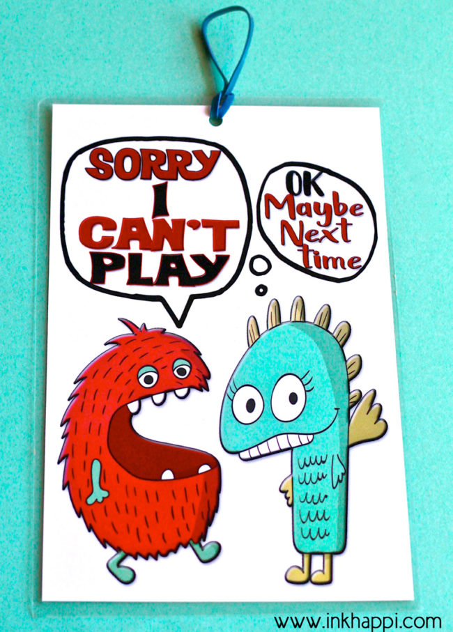 Free printables: Cute cartoon playtime door signs! - inkhappi