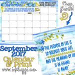 September 2017 Calendar and a Motivational Message About Giving - inkhappi