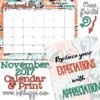 November 2017 Calendar -> Less expectations & More Appreciation! - inkhappi