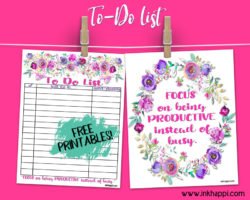 Free Printable To-Do List and Tips to Being Productive, Not "Busy ...