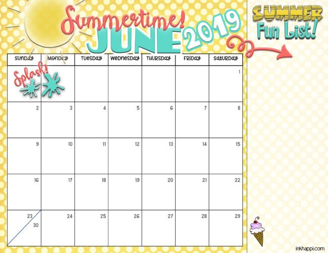 Summer Planning Calendars, Bucket List and Ideas! - inkhappi