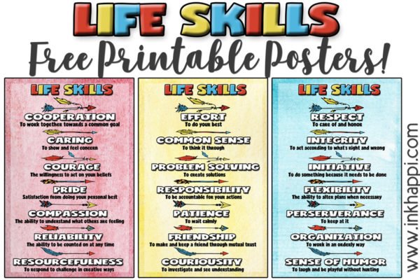 Life Skills Posters ->> Character building free printables! - inkhappi