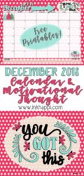 December 2018 Calendar - You got this! - inkhappi