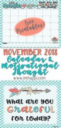 November 2018 Calendar and an Important Question - inkhappi