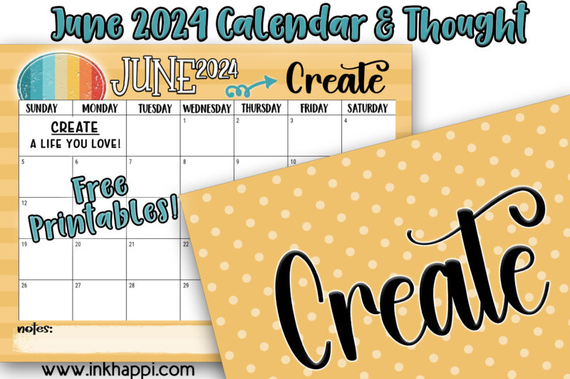 June 2024 Calendar and word of the month! - inkhappi